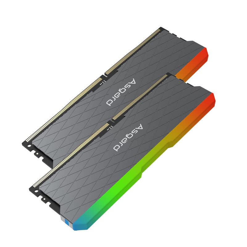 DDR4 Ram,Asgard Valkyrie Series 32GB (2 x 16GB) 288-Pin DRAM DDR4 3600 CL18-22-22-42 1.35V Dual Channel Desktop Memory Model - White