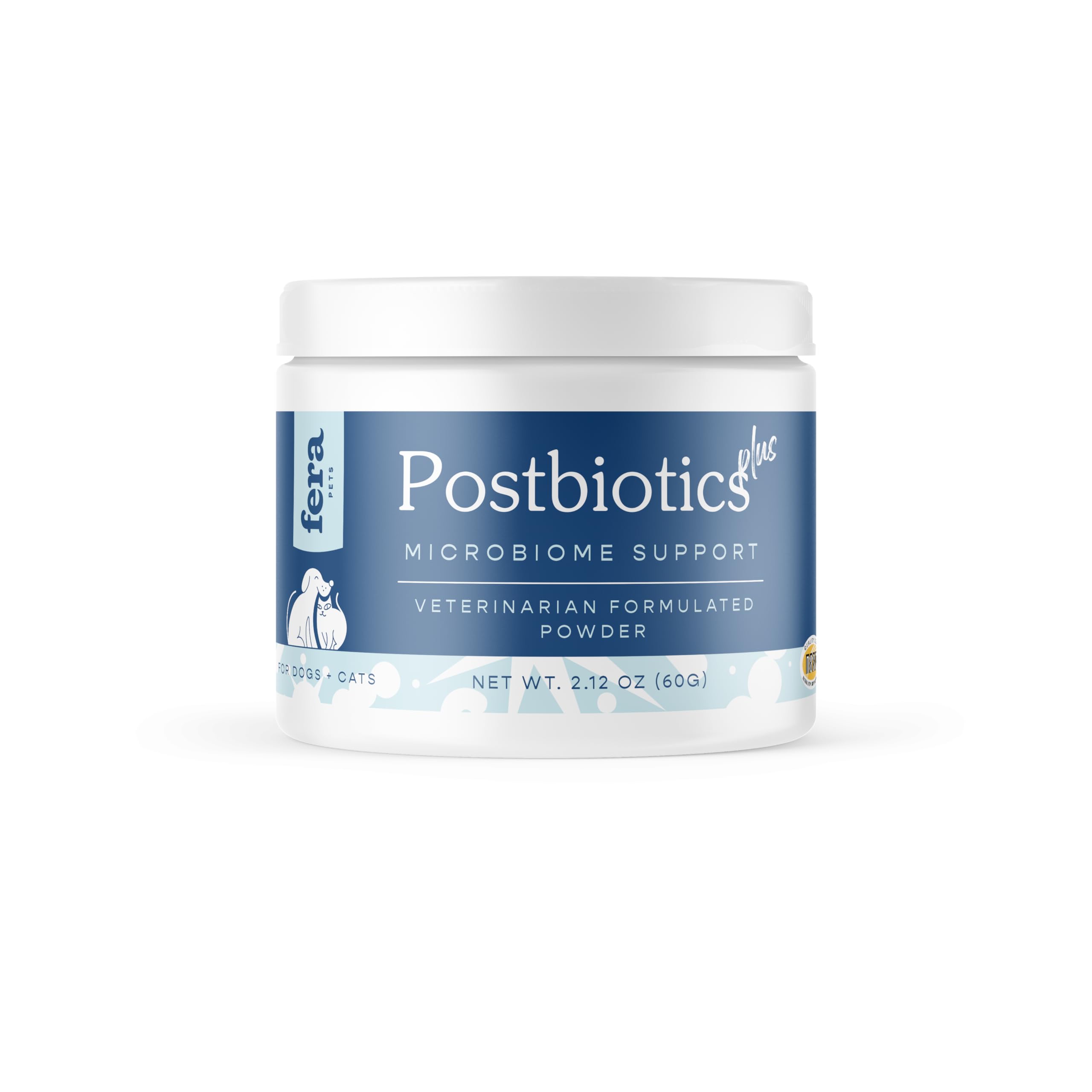 Fera Pets Probiotic & Postbiotic Bundle for Dogs & Cats β Organic Probiotics with 12 Strains, Prebiotics, Oregano, Thyme & Tynagen for Digestive and Immune Support β 60 Servings & 120 Servings