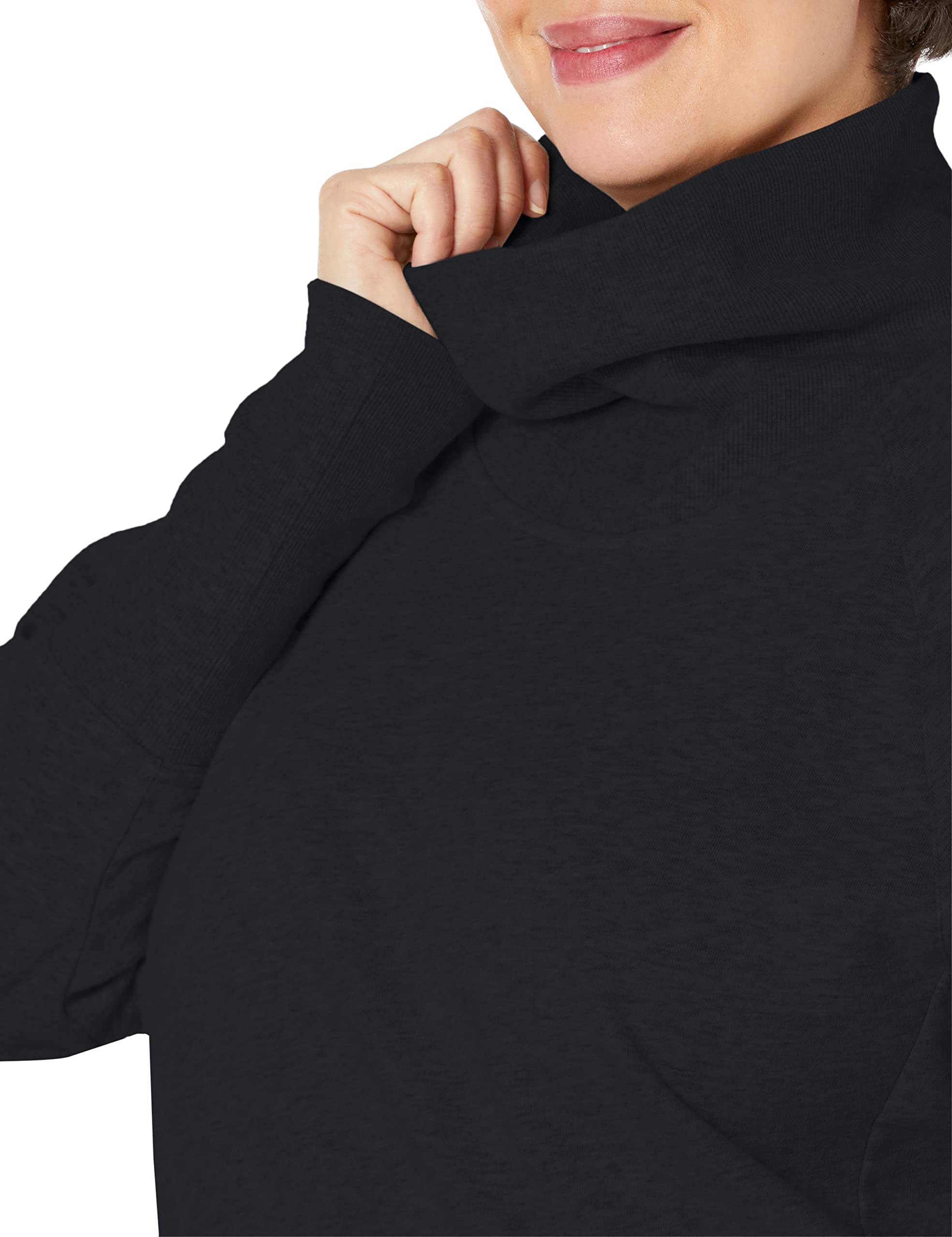 C9 Champion womens Long Sleeve French Terry Top Yoga Shirt, Ebony, Small US