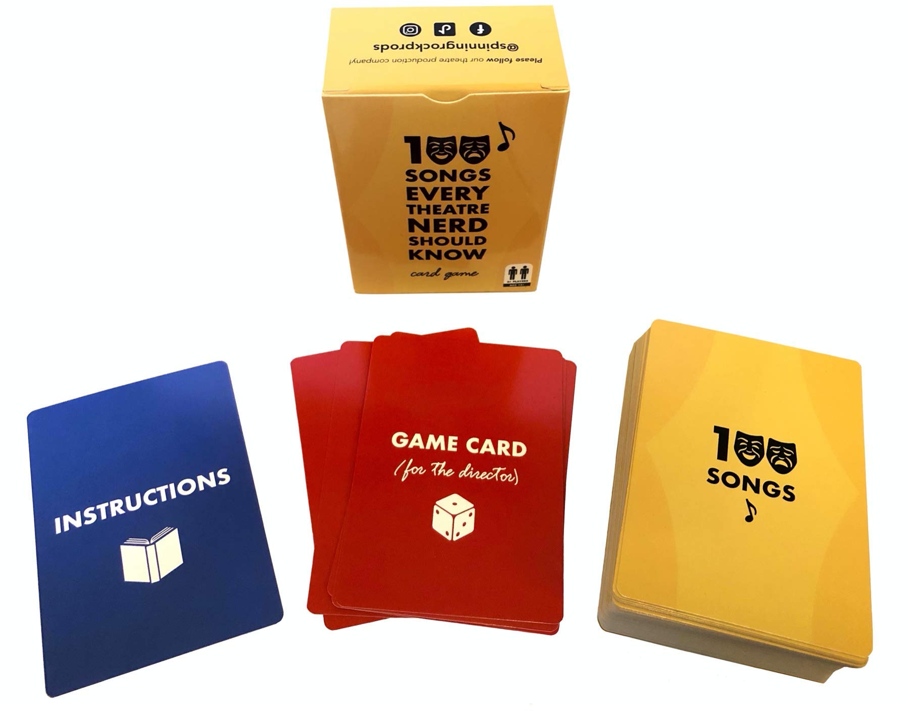 spinningrock, 100 Songs Every Theatre Nerd Should Know - Ultimate Musical Theatre Card Game - Modern Deck