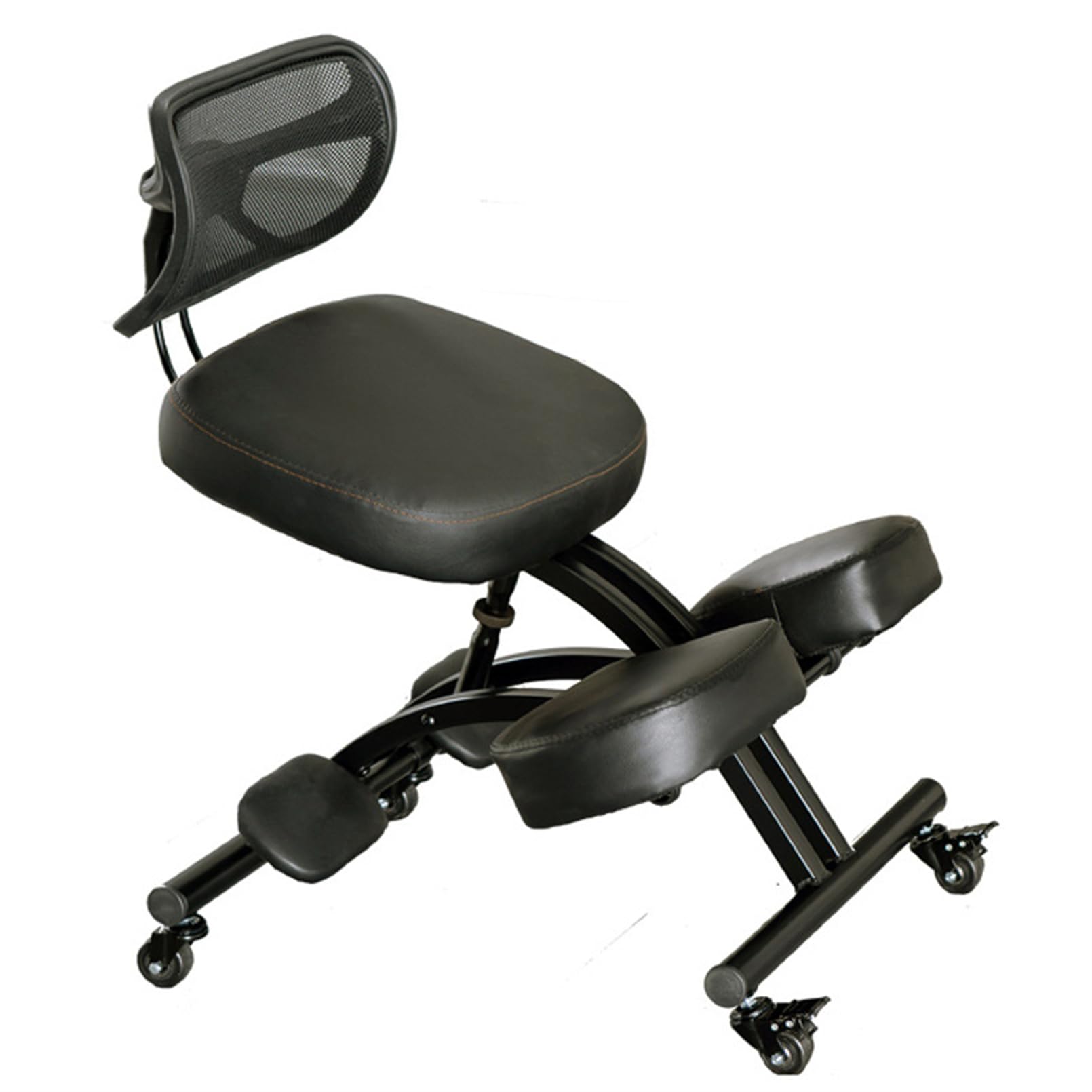Ergonomic Kneeling Chair with Back Support, for Home and Office, Black