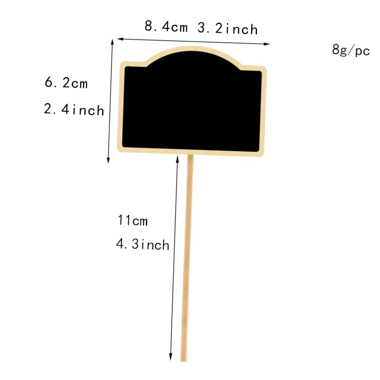 Ciieeo 20pcs Wood Chalkboard Signs Mini Message Board Signs Mini Message Sign Blackboard Garden Stakes Mini Chalk Sign Mini Chalkboard Black Board Garden Makers Bamboo Wedding Wood Pile