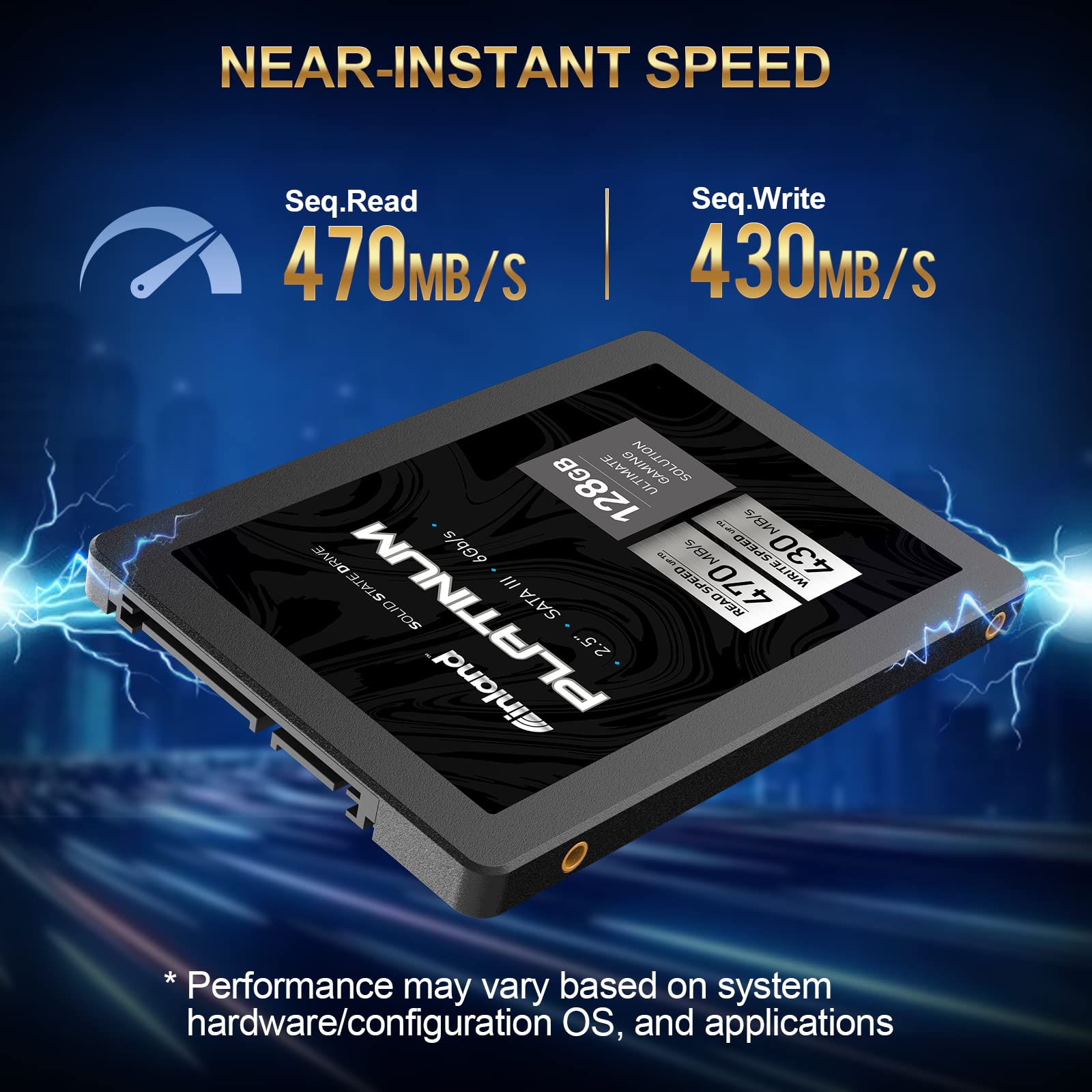 INLAND Platinum 3 Pack 128GB SSD SATA III 6Gb/s 2.5" 7mm TLC 3D NAND Internal Solid State Drive (128GB x 3)