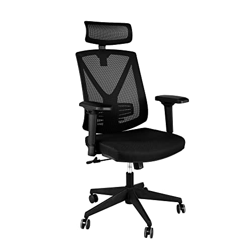 Frassie Height Adjustable Chair Armrest Pair, Gaming Boss Chair Arms Set Replacement,Black (4D)