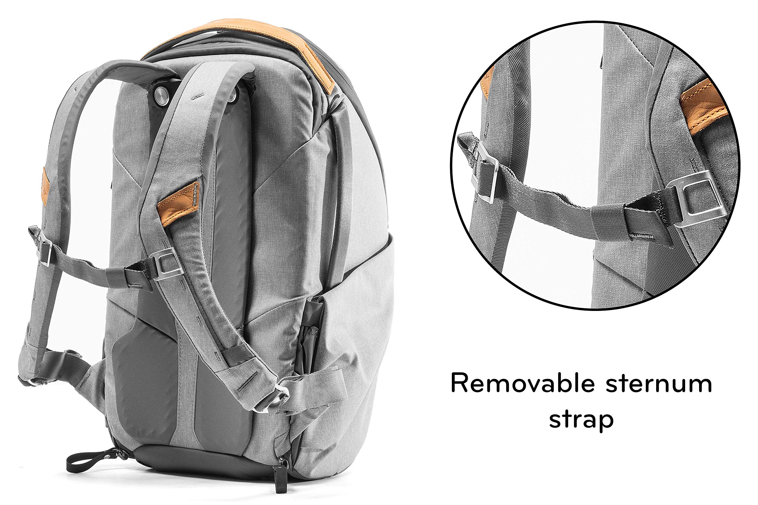 Peak Design Everyday Backpack Zip 15L Ash, Carry-on Backpack with Laptop Sleeve (BEDBZ-15-AS-2)