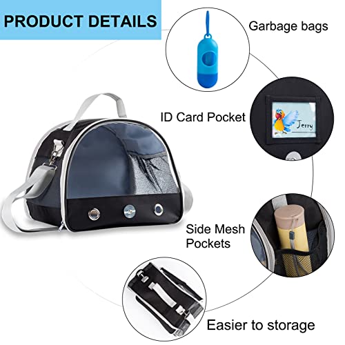 Guinea Pig Cages Small Animal - Bird Rabbit Turtle Carrier Bag African Hedgehog Portable Travel Carrier Outdoor Hang Bag(Black)