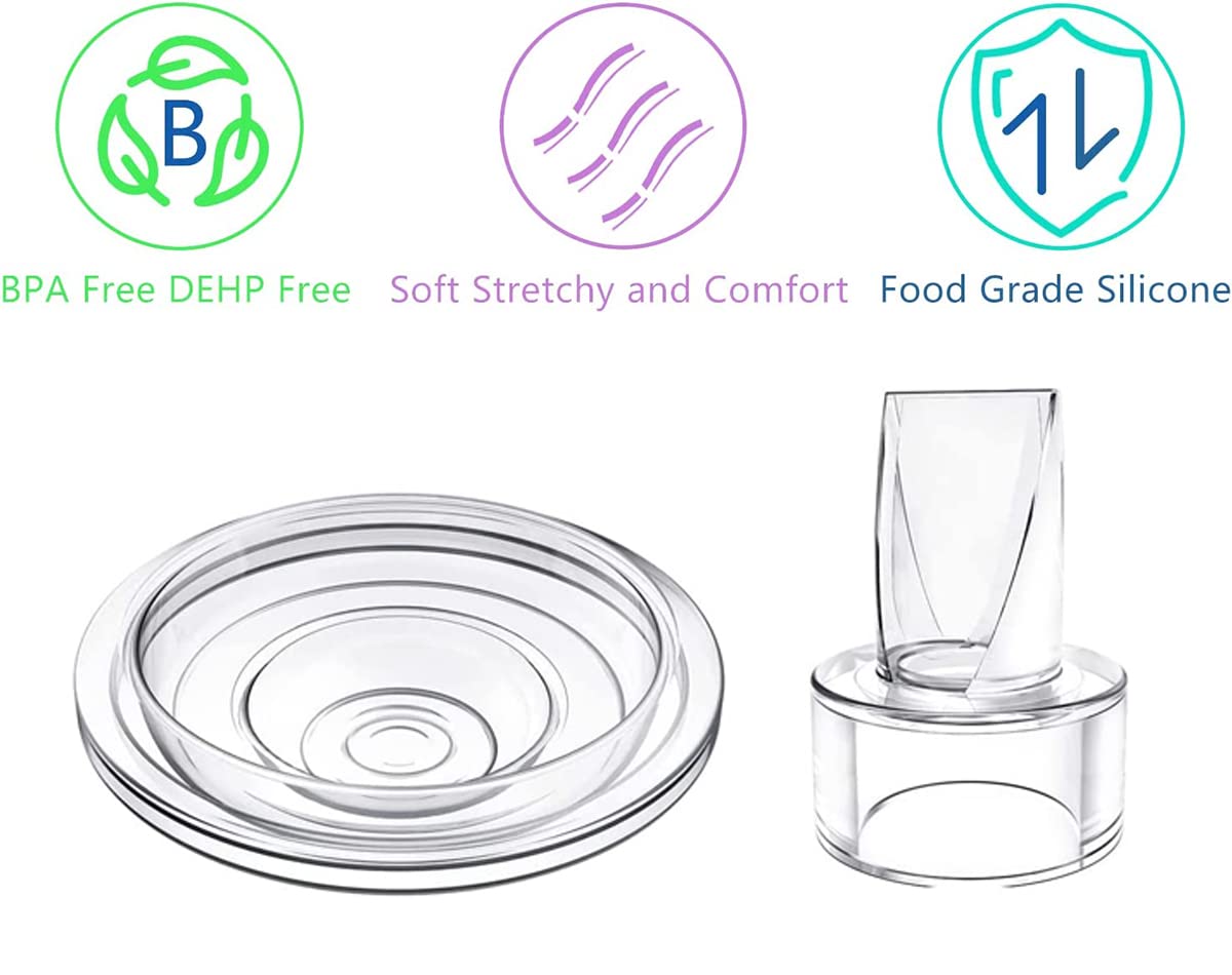 Duckbill Valve and Silicone Diaphragm, Suitable for S9/S12, Wearable Breast Pump General Duckbill Valve and Silicone Diaphragm Accessories (6 Piece Set)