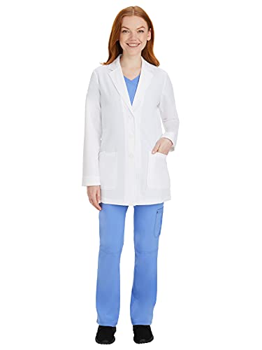 Healing Hands Lab Coat Women 3 Pocket Full Sleeve Mid-Length 5053 Faith The White Coat Minimalist Collection White S