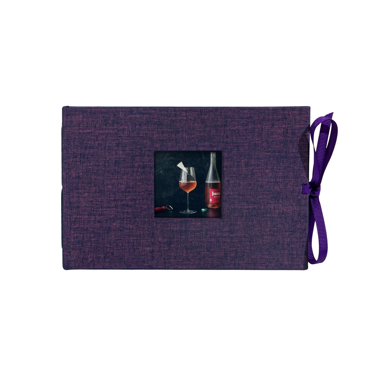Kolo Noci Small 4x6 Photo Album, Holds 24 Photos, Ideal for Weddings and Baby Books, Blue Chambray