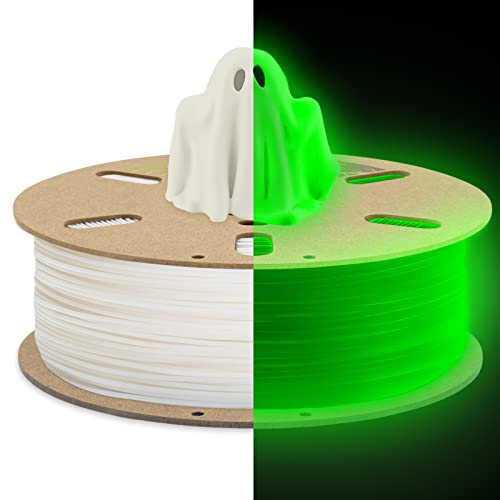 PLA Glow in The Dark Green PLA and Silk PLA Neon Green Bundle, 3D Printing Filament 1.75mm, Dimensional Accuracy +/- 0.05 mm