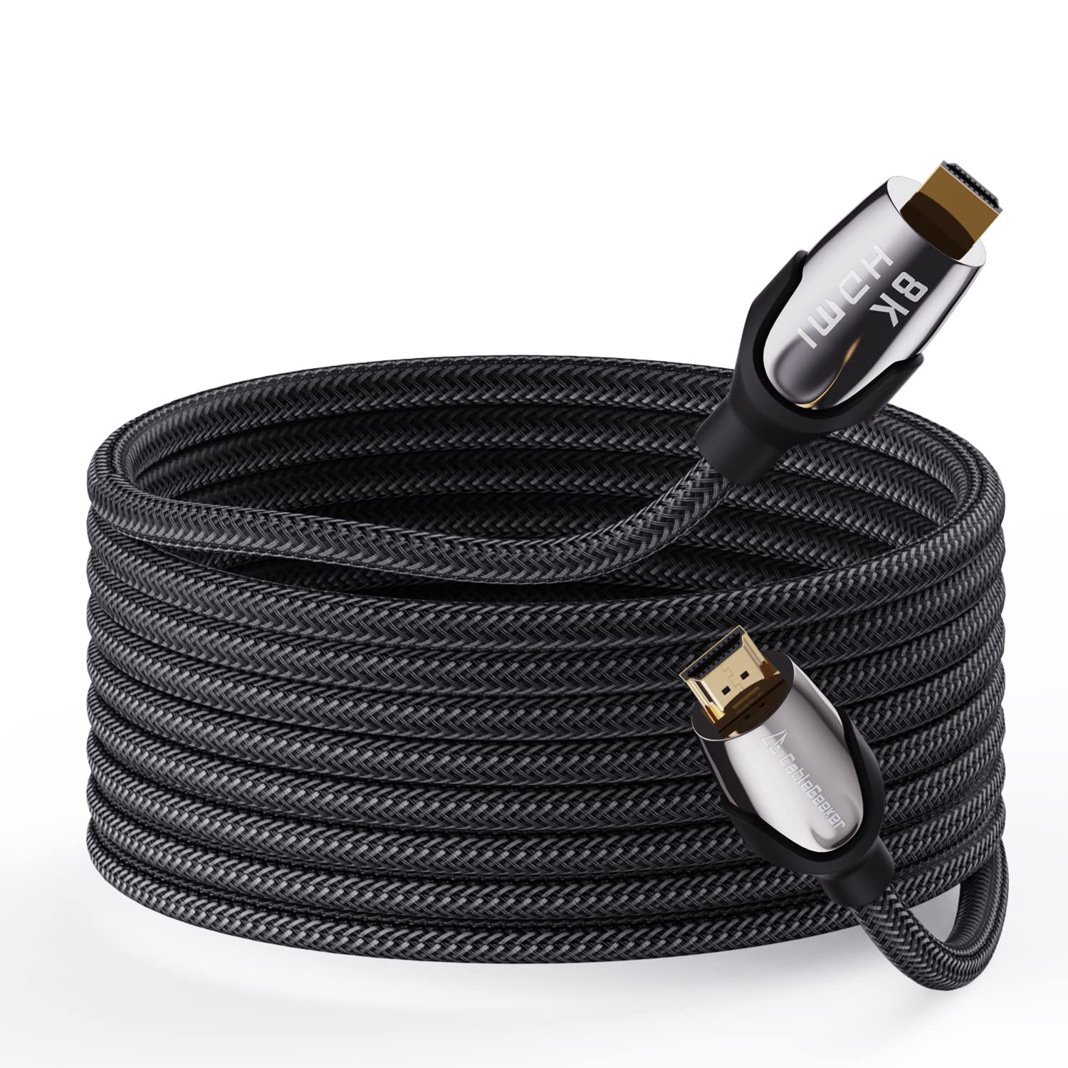 Long 8K HDMI 2.1 Cable 50FT, 48Gbps Ultra HD Lead High Speed Cord Connector, Supports 8K@60Hz, 4K@120Hz, eARC HDR10, HDCP 2.2/2.3 Dolby, VRR, Compatible with Fire TV/Roku TV/PS5/Xbox X/Switch etc