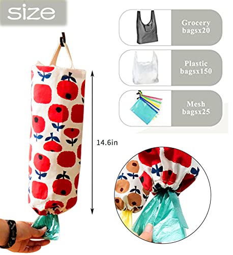Plastic Bag Holders,Wall Mount Plastic Bag Holder,Grocery Bags Large Plastic Bag Organizer Grocery Bag Dispensers Trash Bag Storage Holder for Office Kitchen Home(2 Pcs)