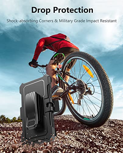 FNTCASE for Samsung Galaxy S22 Protective Case: Military Grade Protection Rugged Anti-Drop Case with Belt-Clip Holster & Kickstand - Full Shockproof Sturdy Durable Bumper Textured Cell Phone Cover