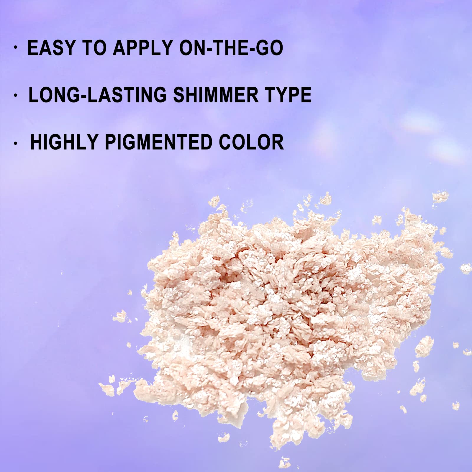 Erinde Shimmer Glitter Eyeshadow Palette - Korean Eye Glitter Foil, Ultra-Blendable, Single Shade Metallic Pigmented Color