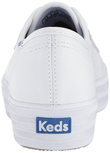 Keds Women's Triple Kick Leather Fashion Sneaker,White,7 M US
