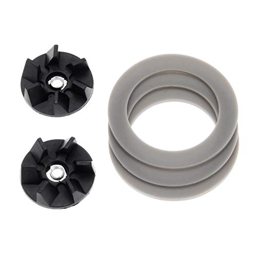 Replacement for Hamilton Beach Blender 2Pcs Motor Drive Coupling Gear Clutch, with 3Pcs Rubber Gasket Sealing O Ring, Compatible with Hamilton Beach Blender