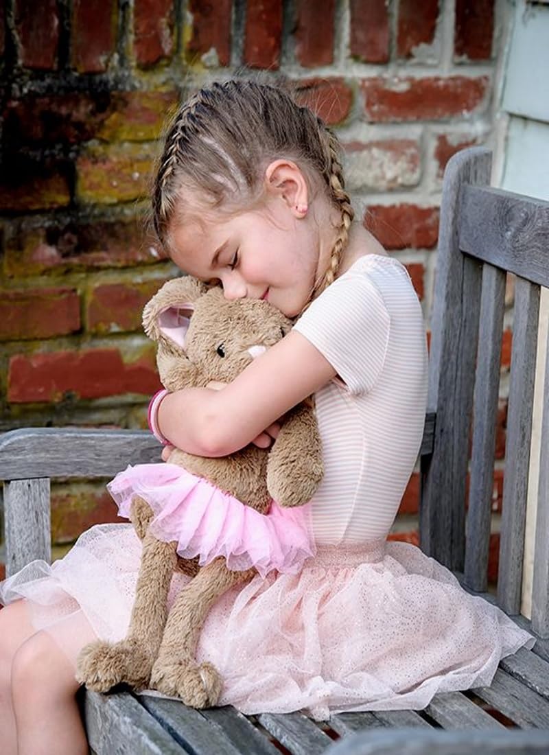 MBHB Digital Voice Recorder Stuffed Animal w/20 Second Recorder, Capture Baby's Heartbeat During Pregnancy + Ultrasound for Baby Showers, Registry, Birthdays, New Mom Gift, Bunny