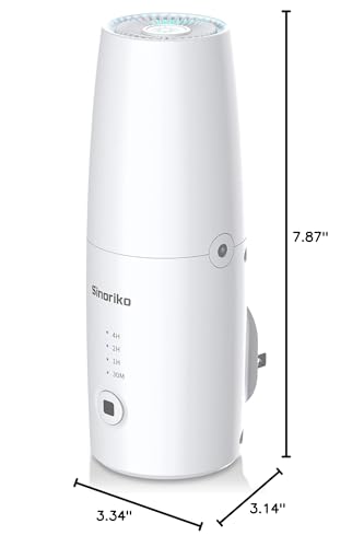 Plug In Air Purifiers for Home | UV Light Sanitation for Rooms | Ozone Deodorizer for Odor from Pets, Diapers, Room Freshener | Auto Mode 1h/2h/4h Timer