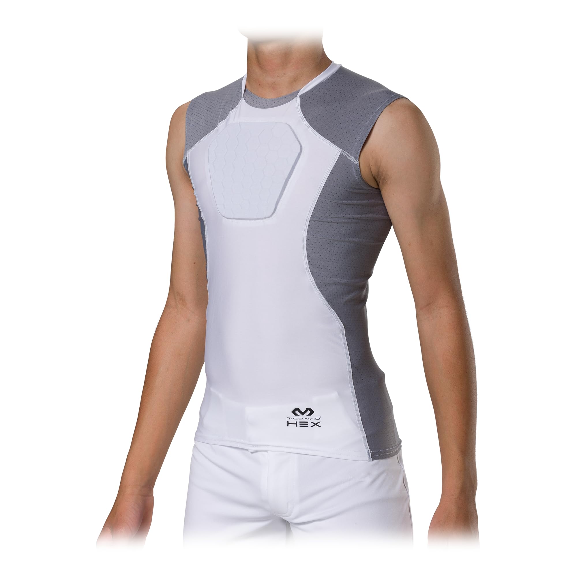 McDavid Youth Chest Protector, HEX Baseball Chest Protector Youth Sizes. Heart Guard Sternum Protection Compression Shirts, Padded Football Shirt for Lacrosse, Softball, Paintball, Rugby & More