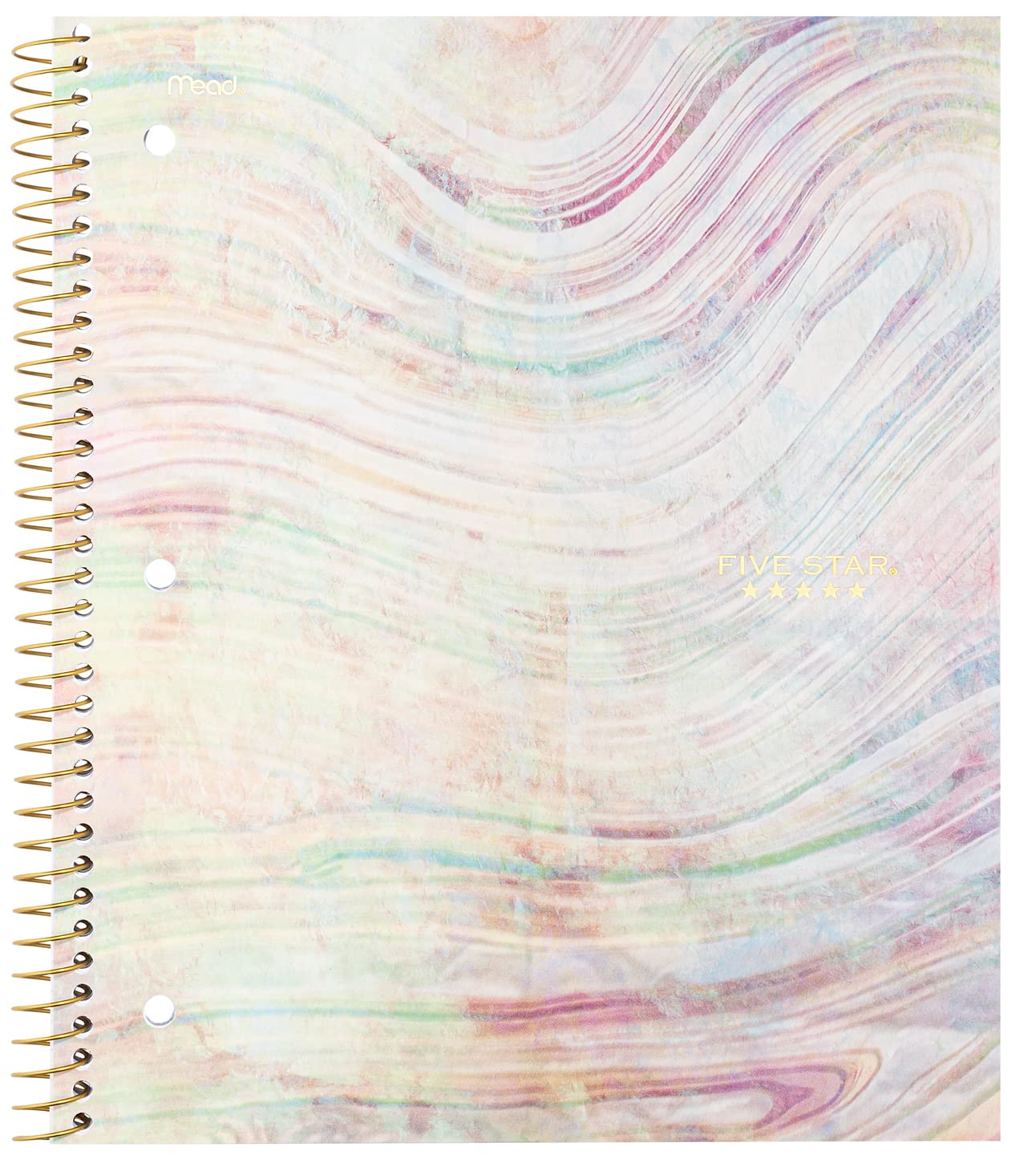 Five Star Spiral Notebooks, 1 Subject, College Ruled, 11" x 8-1/2", Cute Designs Bright Colors, 3 Pack, Design May Vary.