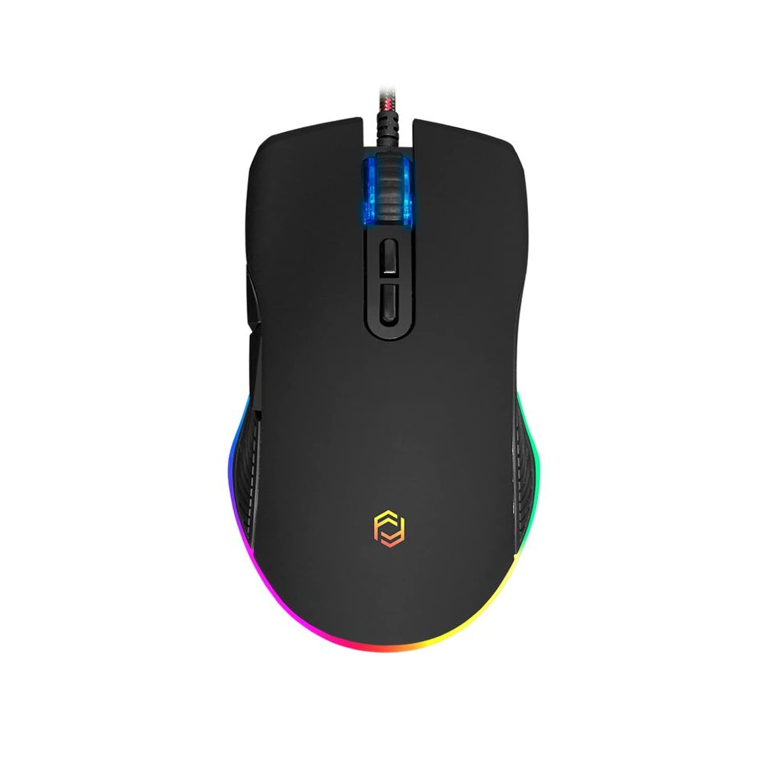 ELONTI Gaming Mouse - 8.0000 DPI Optical Sensor-Wired Mouse with 7 Programmable Buttons-Gaming Accessories for Pc Setup Windows 7 / 8 / 10 ve Mac OSX-FRISBY(GX26)-Black Mouse
