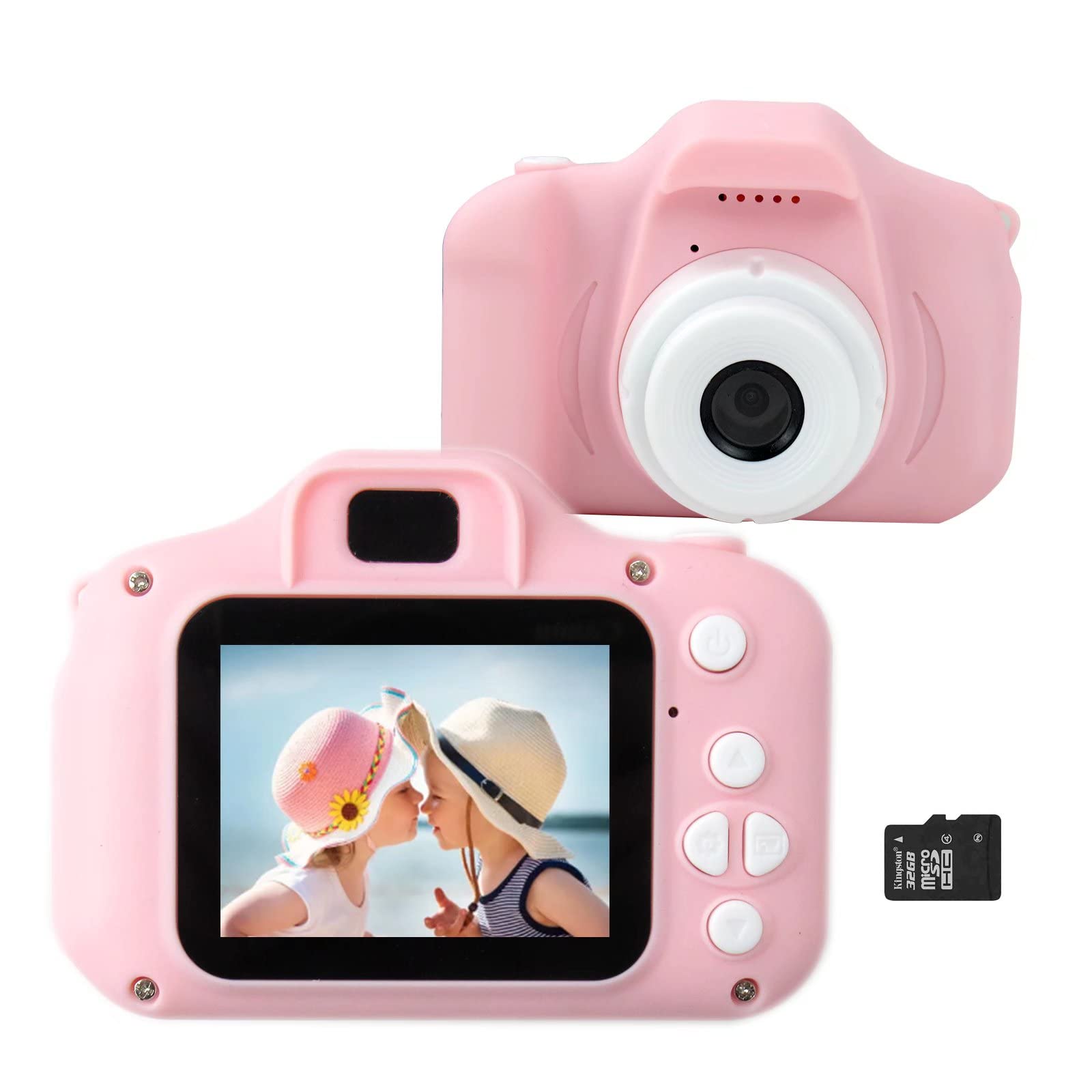 Children's Digital Camera with 1080P Screen, Gifts for Kids,Support Photo and Video Recording with 32GB SD Card,Cute, Small in Size and Light in Weight, Suitable for Small Hands