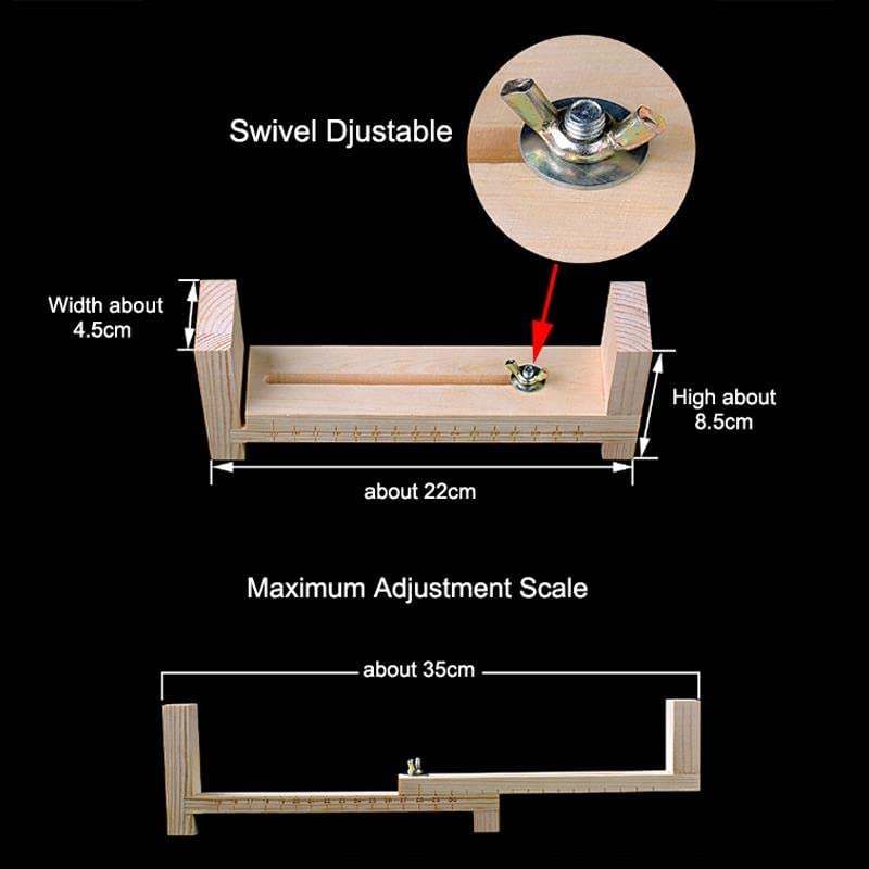 kekafu Wooden Jig Bracelet Maker Wristband Maker Kit, Adjustable Length Paracord Bracelet Maker, Safety Lanyards Weaver DIY Cord Knitting Braiding Tool for Wristband