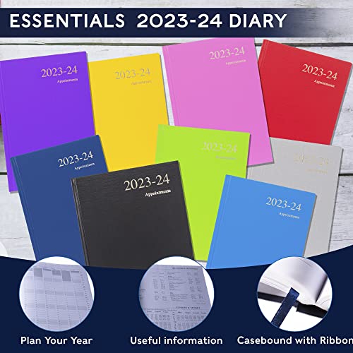 Collins Debden Collins Essentials Academic 2023-24 A4 Day to A Page Mid Year Diary Planner (Appointments) School, College or University Term Journal - July 2023 to July 2024 - Yellow - ESSA41M.45-2324