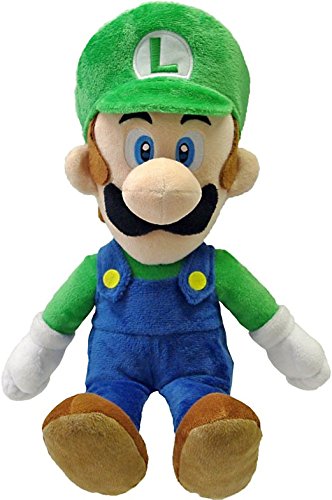Little Buddy 1584 Super Mario All Star Collection - 1584 - Luigi Medium Stuffed Plush, 15", Multi-Colored