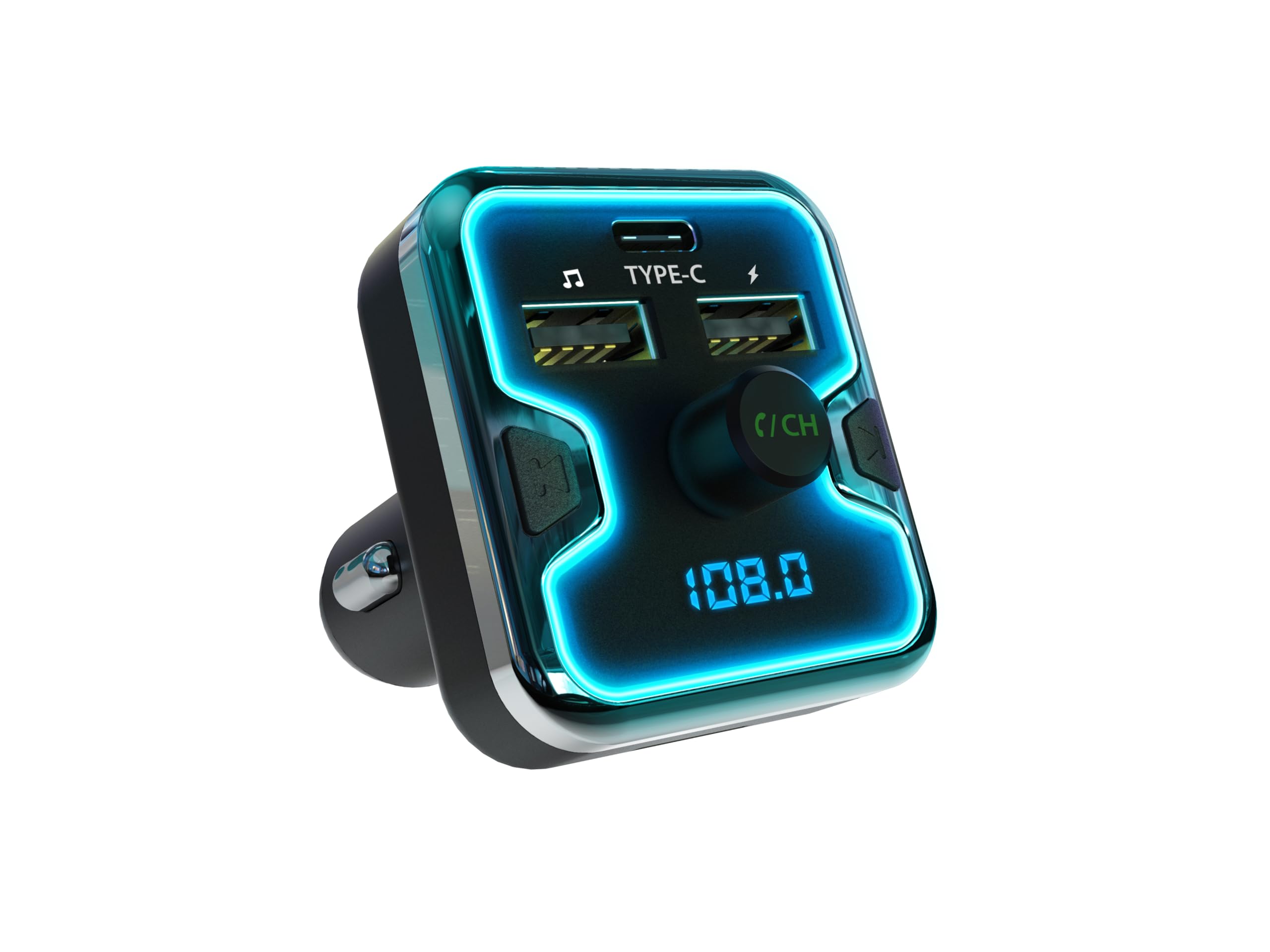 Car and Driver Bluetooth FM Transmitter for Car, Dual USB & Type C PD 18W Car Charger Wireless Car Adapter Receiver Siri Google Alexa Assistant for iPhone 15 & Older, Samsung Galaxy & More