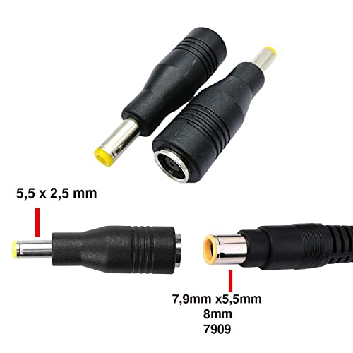 DC 8mm to DC 5.5mm Connectors Adapter for Jackery Ravpower Goal Zero X-Dragon Golabs Bluetti Milin Portable Backup Power Station Rechargeable Battery Pack Solar Generators - 1 set