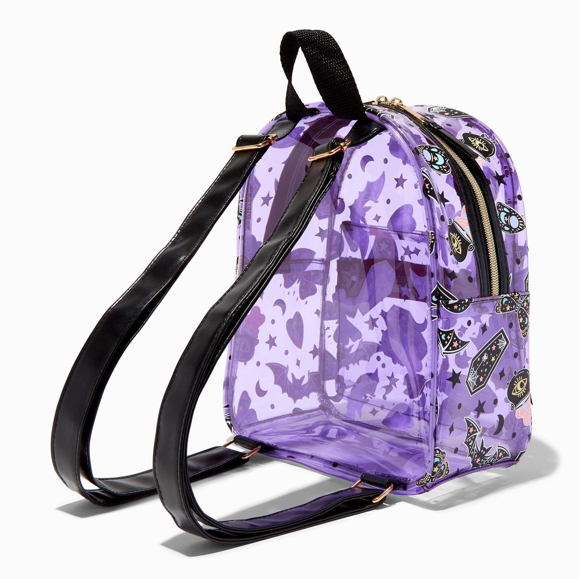 Claire's Halloween Mystical Icons Backpack: 8" W x 10" H