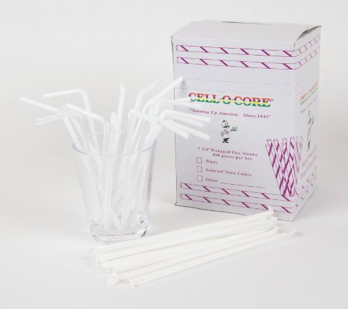 CELL-O-CORE 10.25" Paper Wrapped Red Giant Straw (4 packs of 300)