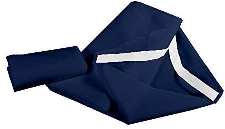 Daycare Cot Sheets for Toddler and Preschool -Daycare Cot Sheets -Poly Cotton Fabric- Pre-School Cot Sheet- Cot Bed Fitted Sheet, Indigo Blue, 22"x52" (Pack of 24)
