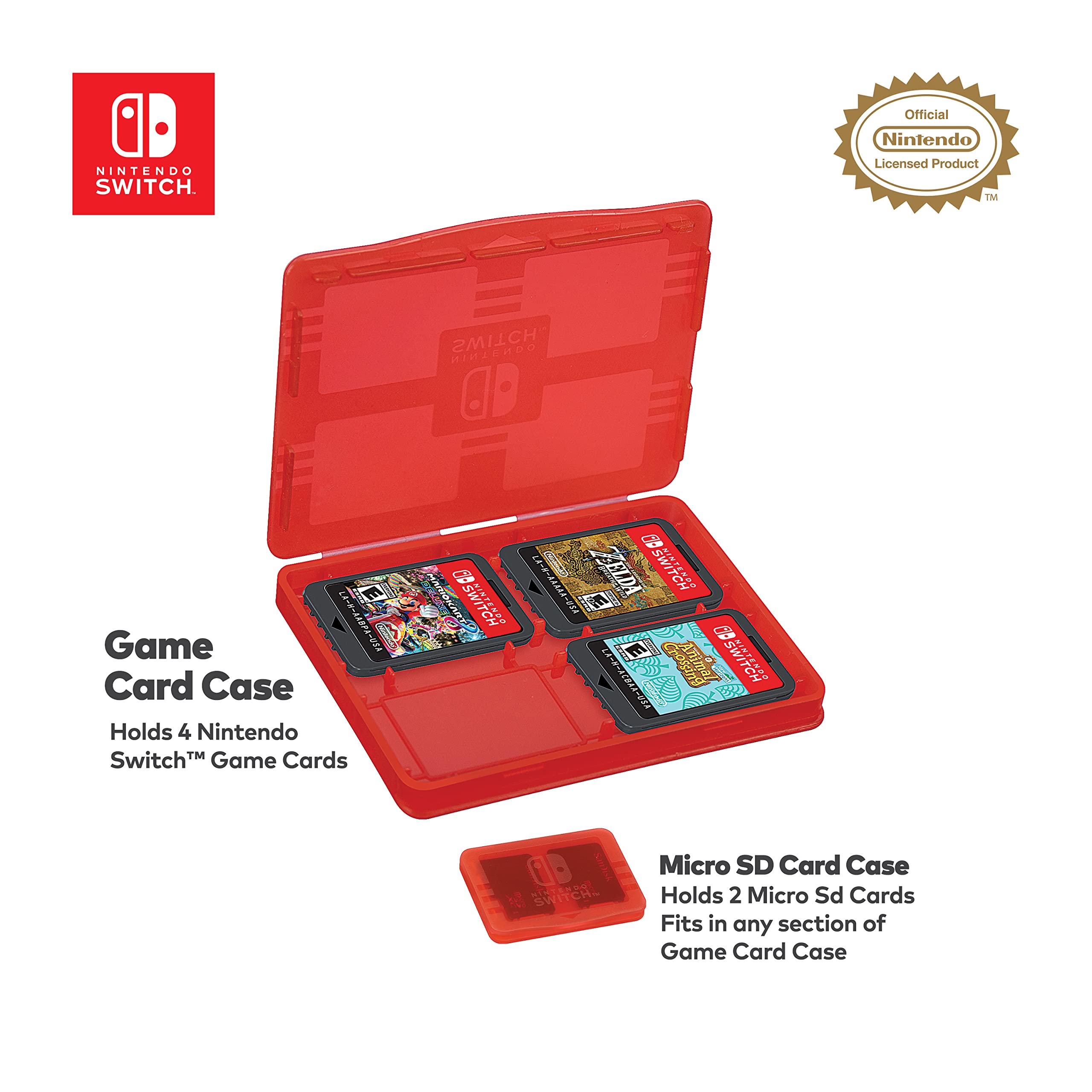 Nintendo Switch Lite Case - Slim Carrying Case for Switch Lite, BONUS Game Case, Licensed by Nintendo, Protective Ballistic Nylon Exterior with a Padded Soft Micro-Fiber Interior