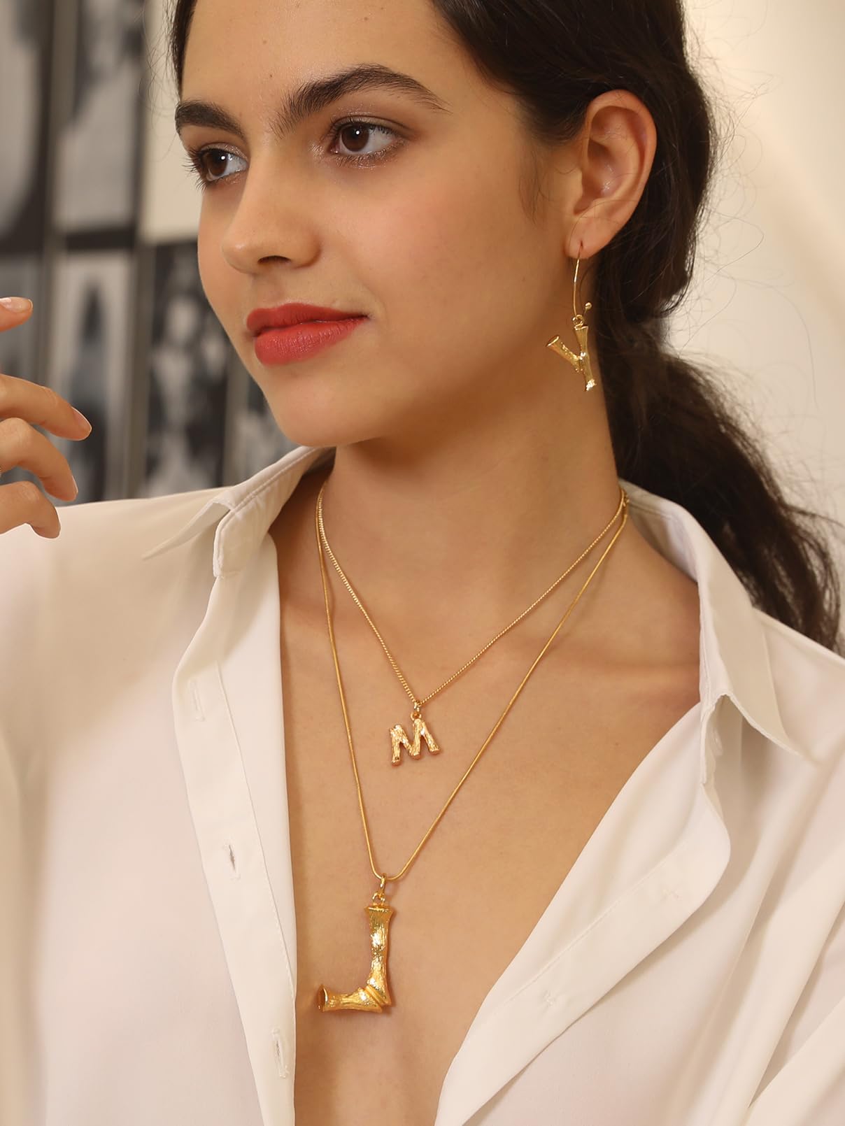 Classy Snake Chain Jewelry Women DIY Slim Chain Necklace 22 Inch 2MM Shiny Charms