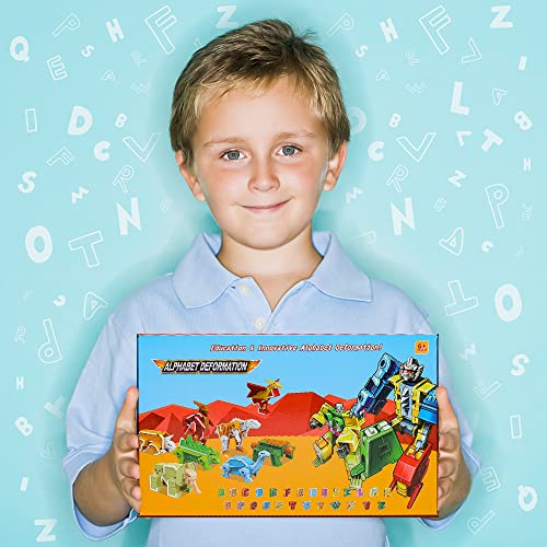DAZZCOOL Transforming Toys for 3 4 5 6 7 8 Years Old Boys and Girls (Letter)