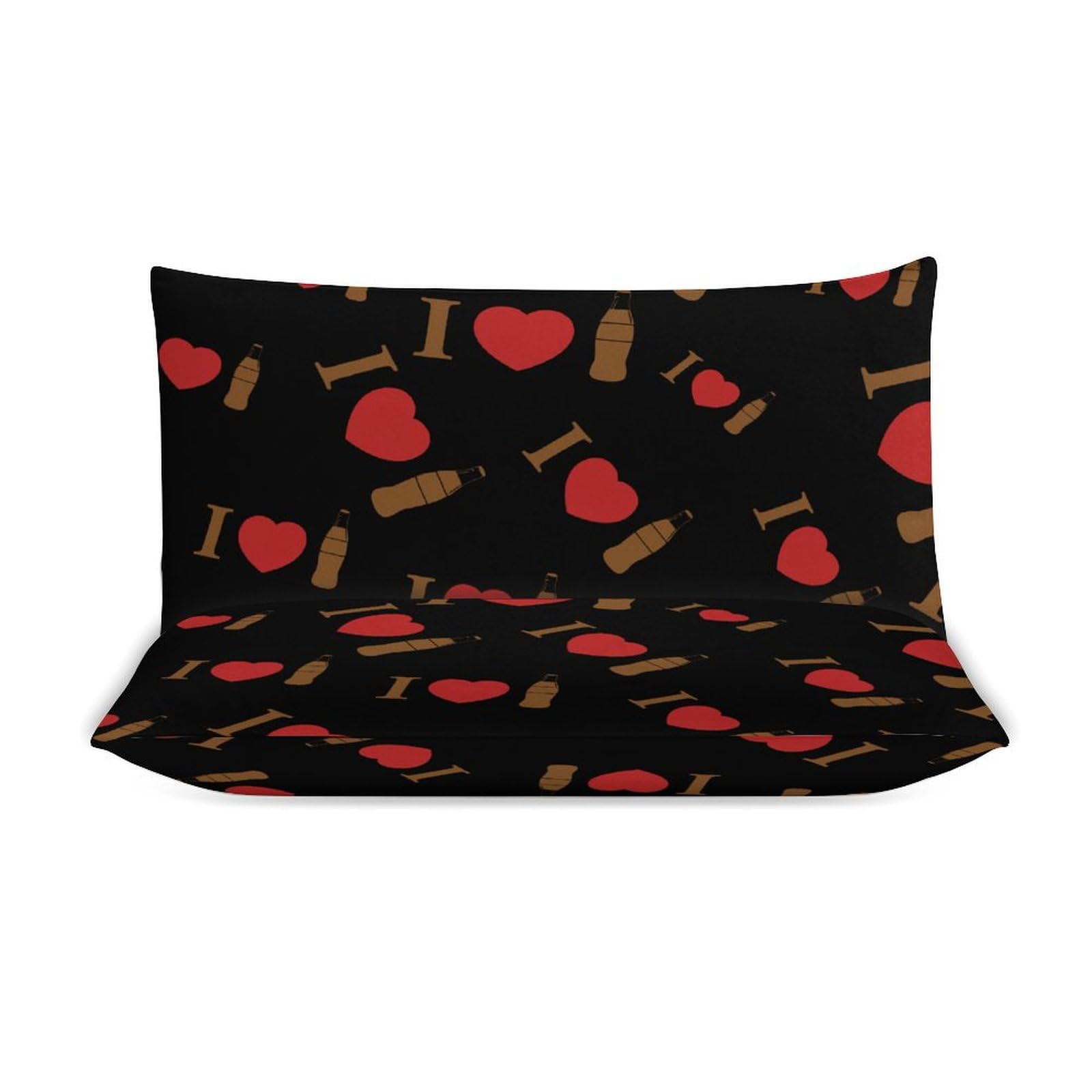 I Love Coke Soft Duvet Cover Set 3 Piece (1 Duvet Cover + 2 Pillow Case) Comforter Cover Bedding Set 90"x90"