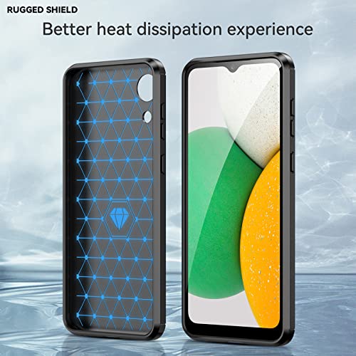 M MAIKEZI Samsung A03 Core case,Galaxy A03 Core case,with HD Screen Protector, Shock-Absorption Flexible TPU Bumper Soft Rubber Protective Case Cove for Samsung Galaxy A03 Core (Black Brushed TPU)
