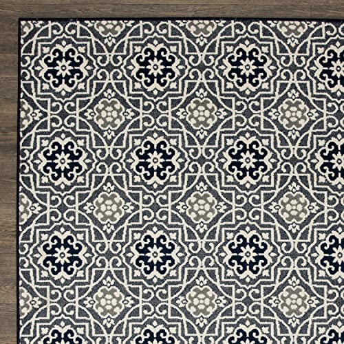 LOOMAKNOTI Tecopa Kidore 8' x 10' Blue Geometric Indoor/Outdoor Area Rug
