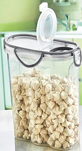 Food Storage Containers Airtight Plastic Containers for Pantry and Kitchen Organization Snack-Cookie Containers Plastic Storage Bins with Silicone Lid Durable Leak Proof BPA FREE Made in TURKEY 1.2LT