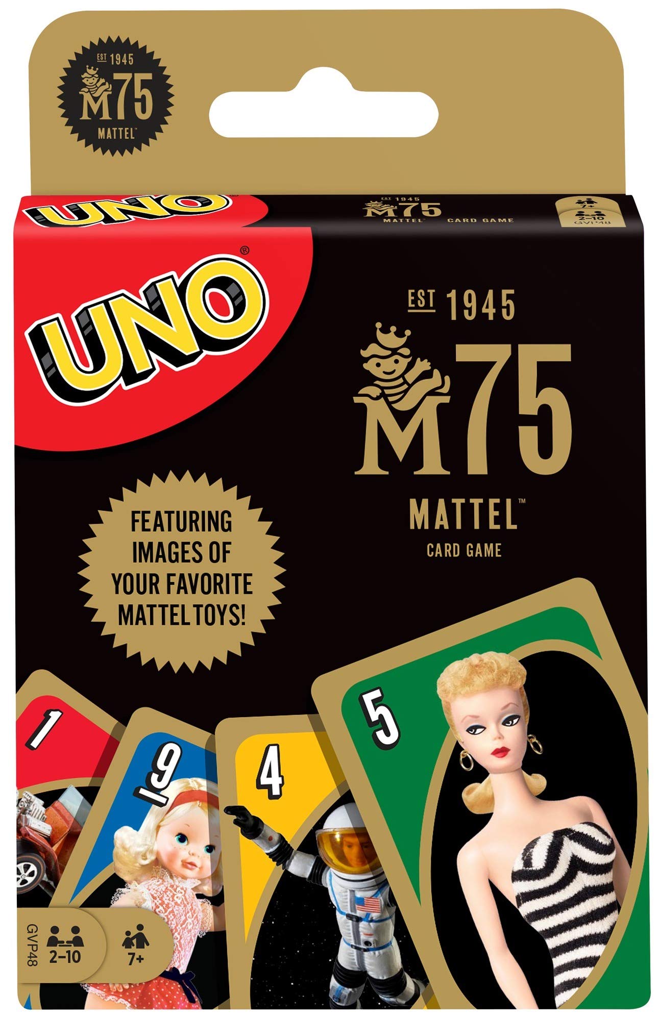Mattel Games UNO 75th Anniversary Card Game with 112 Cards & Instructions for Players 7 Year Olds & Up, Gift for Kid, Family & Adult Game Night