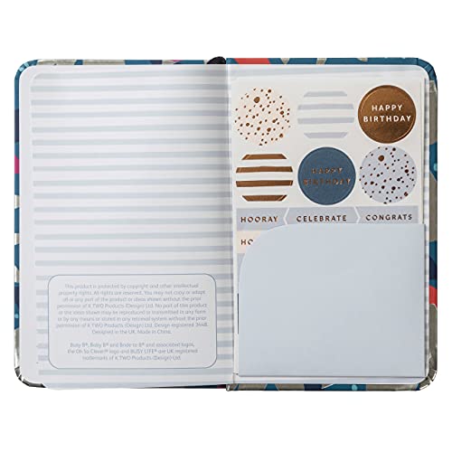 Busy B Address & Birthday Book with Birthday Reminders and Address Change Stickers - Floral