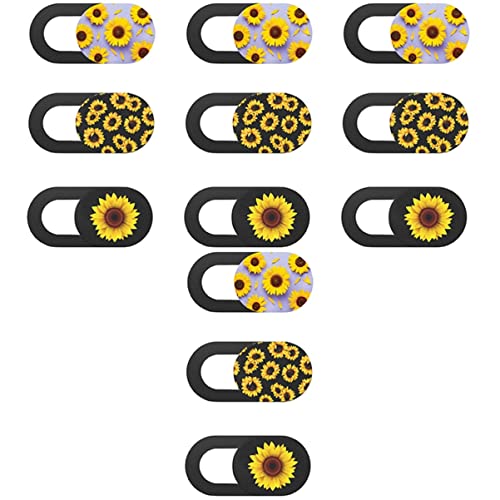 DIKACA Ipads 12 pcs Printed Your Webcam Universal Lens Sunflower Computer Lid Thin Visual Laptop Ultra- Ultra-Thin Slide Prvacy Slider Cover Privacy Camera Webcam Cover Webcam Cover Webcam Cover