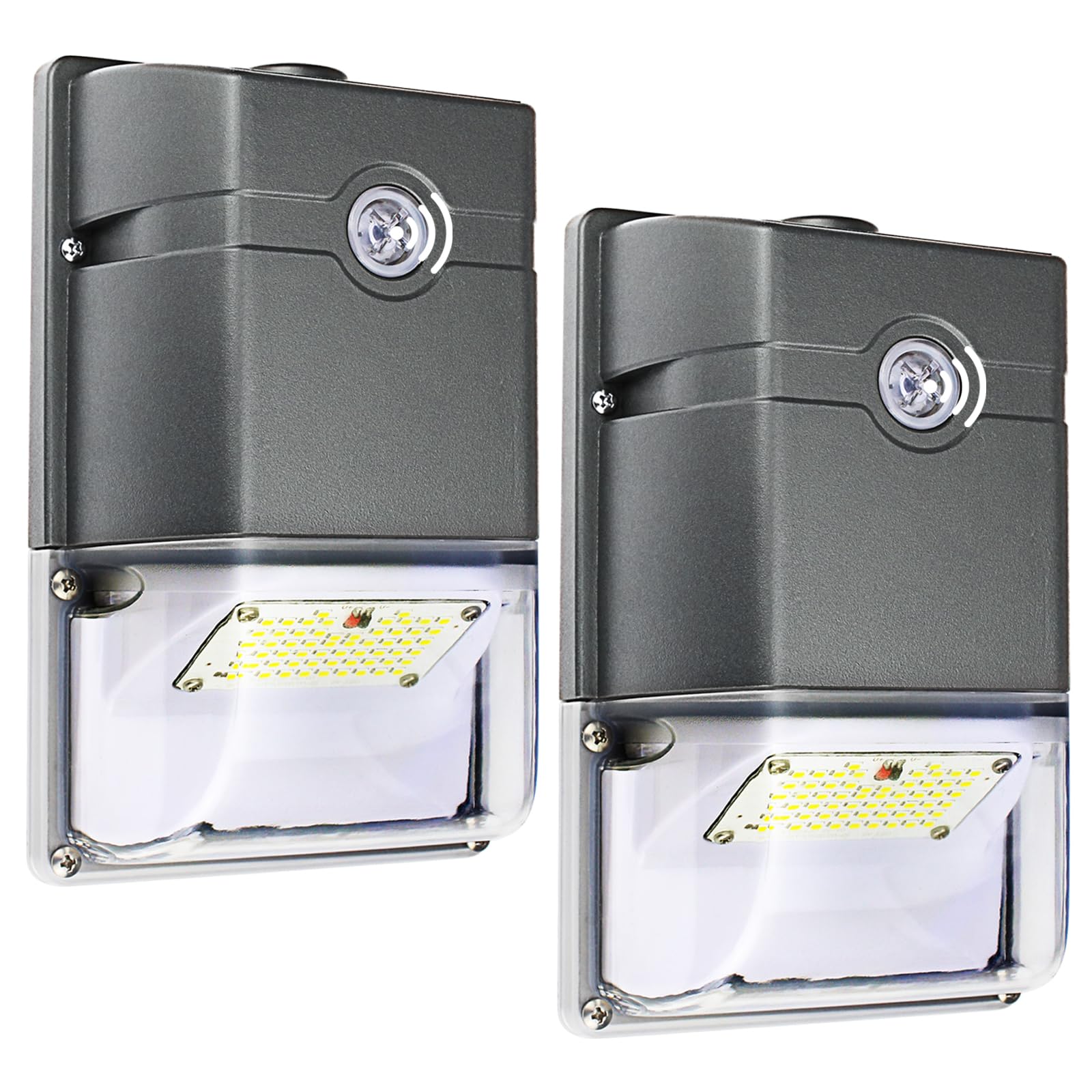 LTBLIGHT Upgrade 35W Dusk to Dawn Outdoor Lighting, Wall Pack Led Exterior Light with Photocell Sensor, 4750LM 5000K Bright Led Outdoor Wall Lights for House Garage, ETL Certified - 2 Pack