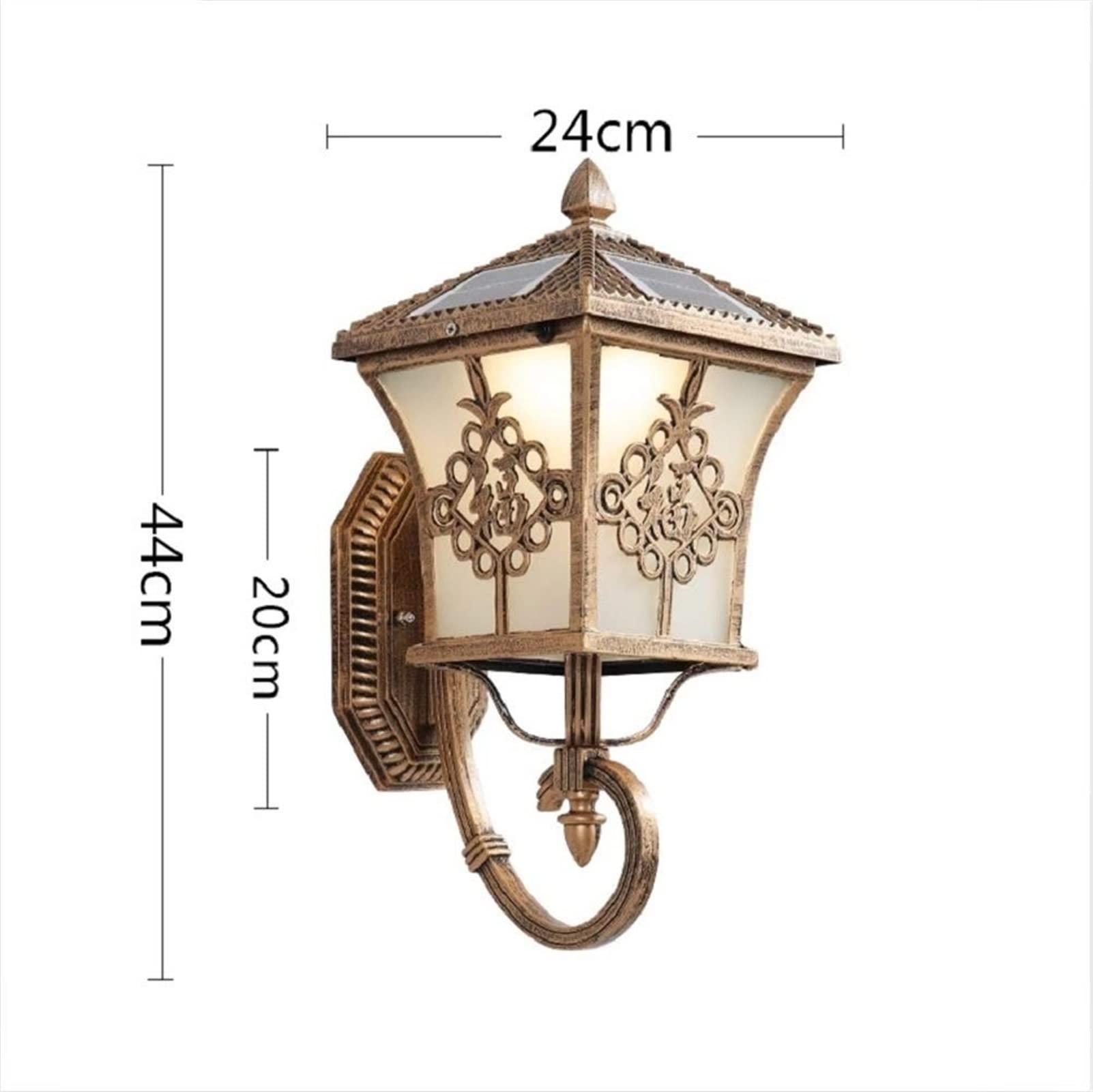 Zziyj LED Solar Wall Light Garden Outdoor Security Lights Vintage Solar Lantern Wall Lights for Patio Deck Yard Garden Fence Home Stairs Wall Lamp