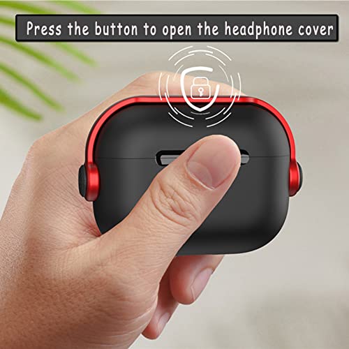 for Airpods Pro 2nd Case,Cover for airpod Pro 2 TPU+PC Material,Shock-Proof and Drop-Proof for Air pods Pro2 (Black+red)