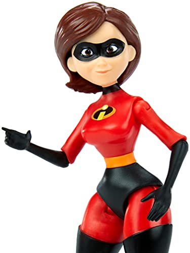 Mattel Pixar "The Incredibles" Elastigirl Action Figure with Jack-Jack, Movie Character Toys 6.6-in & 2.2-in Tall, Highly Posable with Authentic Super Suits, Kids Gift for Ages 3 Years Old & Up