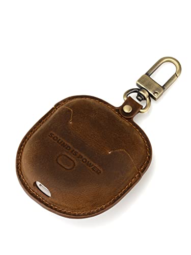 for Bose QUIETCOMFORT Earbuds II Bluetooth Headset Genuine Leather Case Big Shark 2nd Generation Headphone Cover(Coffee Color)