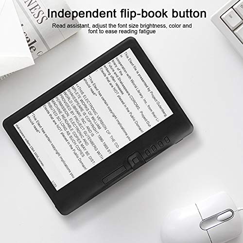 Hoseten e-Book Reader, Waterproof 7 Inch 480P Electronic Book Brightness Adjustable for Win 7/10 for XP for Vista(8G Memory)